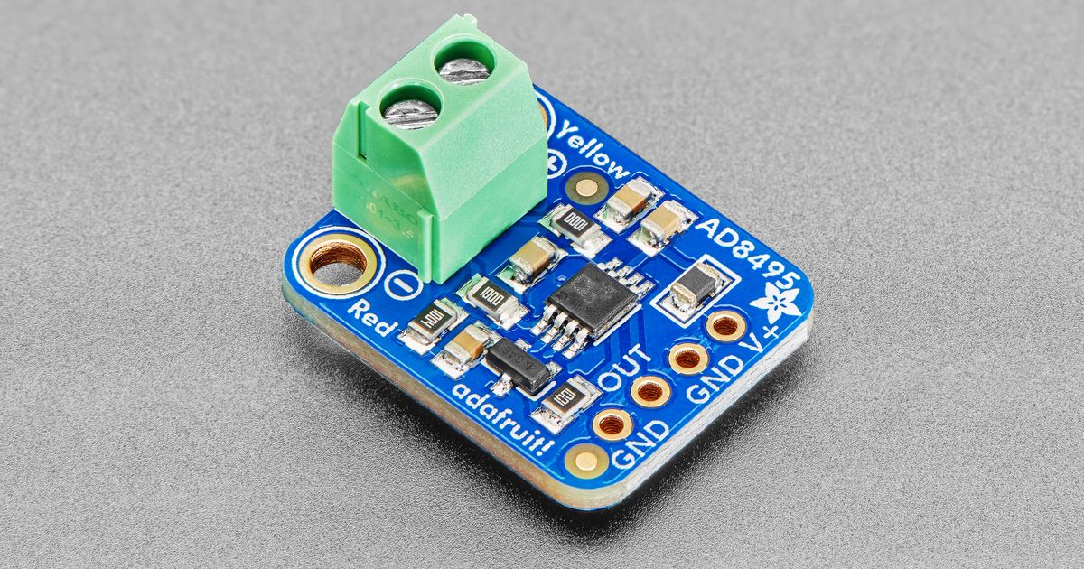 Adafruit AD8495 Analog Output K-Type Thermocouple Amplifier | Thingbits ...