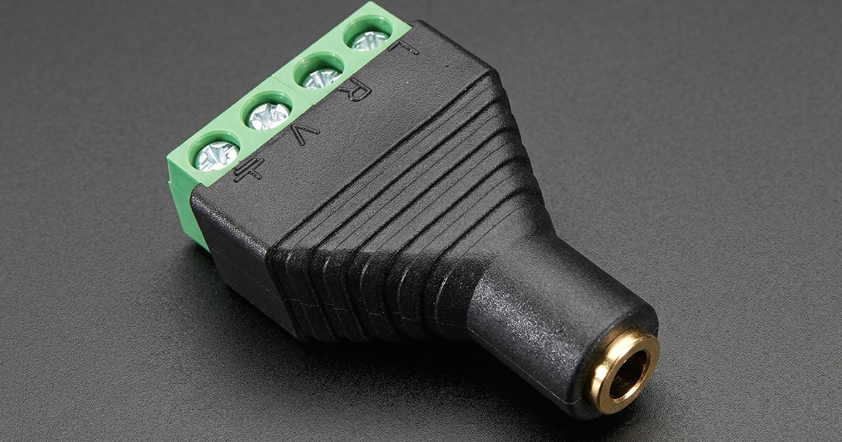 3.5mm 4-Pole Audio Plug / Jack Terminal Block | Thingbits Electronics