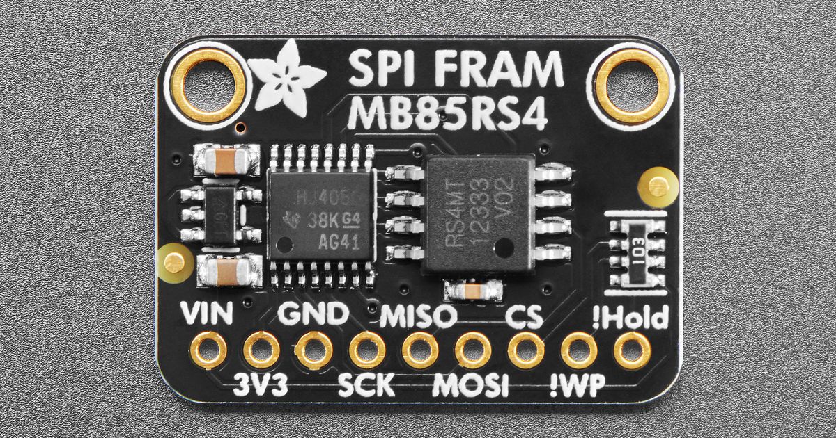 Adafruit MB85RS4MT SPI FRAM Breakout - 4Mbit 512KB | Thingbits Electronics