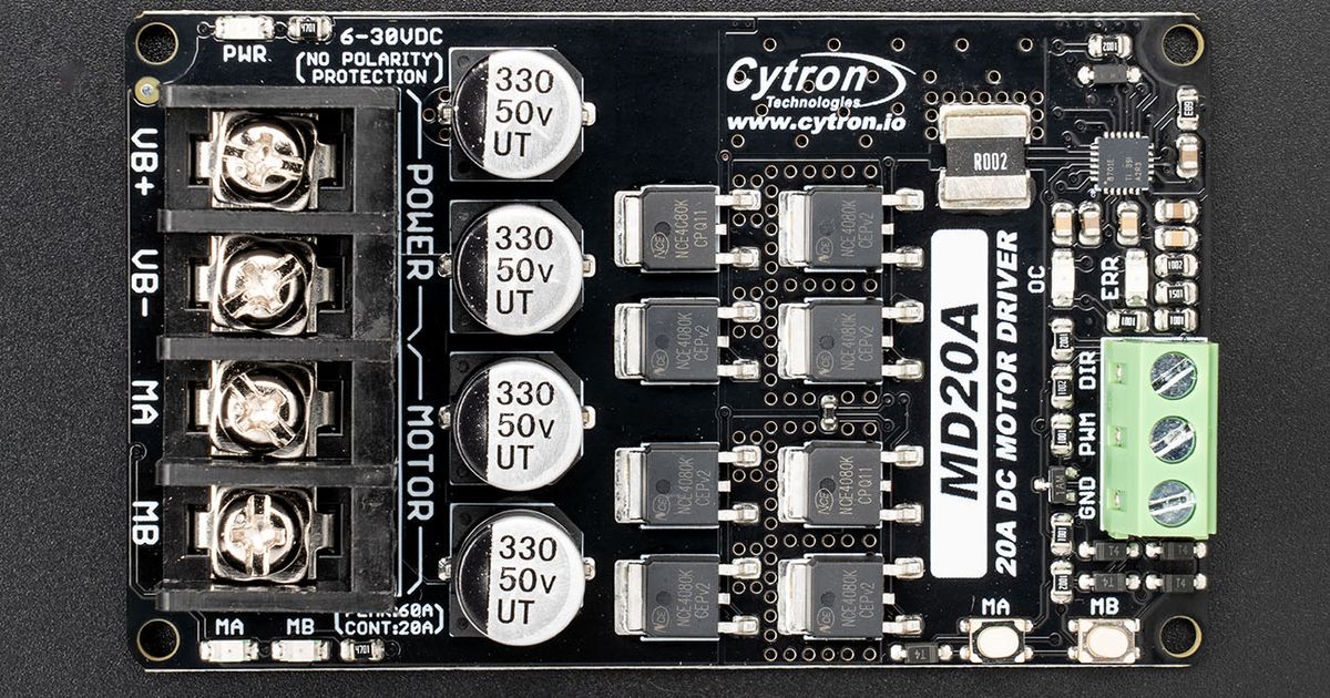 Cytron MD20A 6-30V 20A DC Motor Driver | Thingbits Electronics