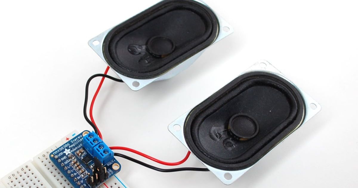 Adafruit MAX98306 Stereo 3.7W Class D Audio Amplifier Board | Thingbits ...